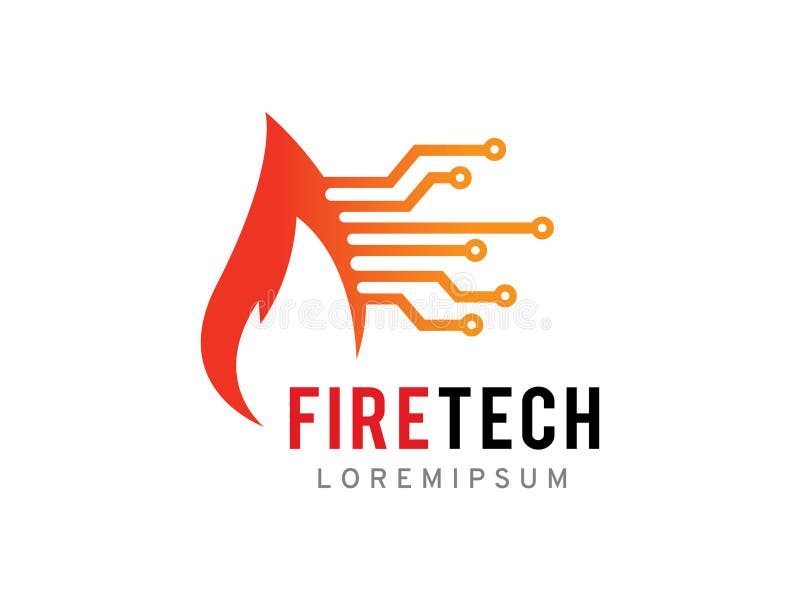 Fire Technology Logo Symbol or Icon Template Stock Vector ...
