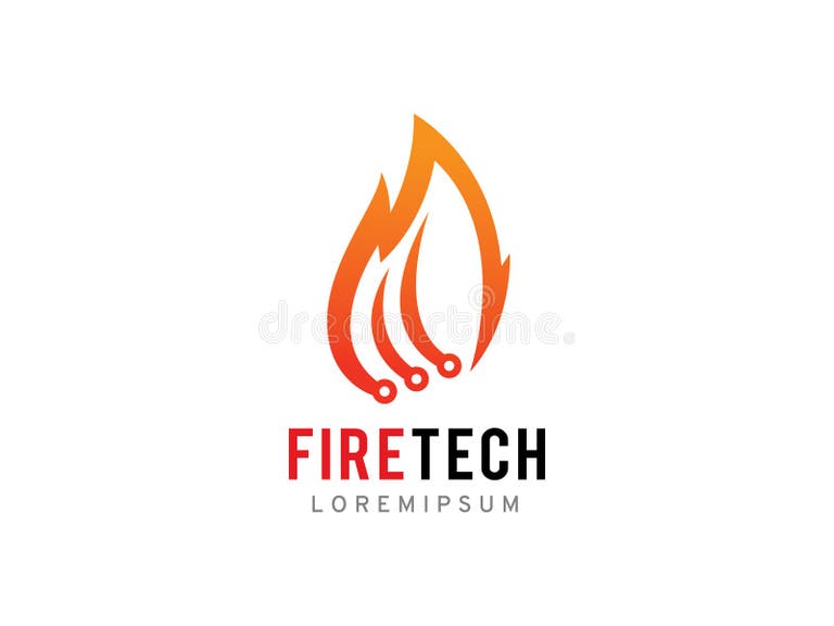 Fire Technology Logo Symbol or Icon Template Stock Vector ...