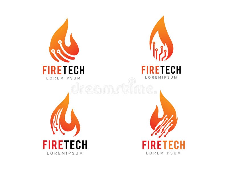 Fire Technology Logo Symbol or Icon Template Stock Vector ...