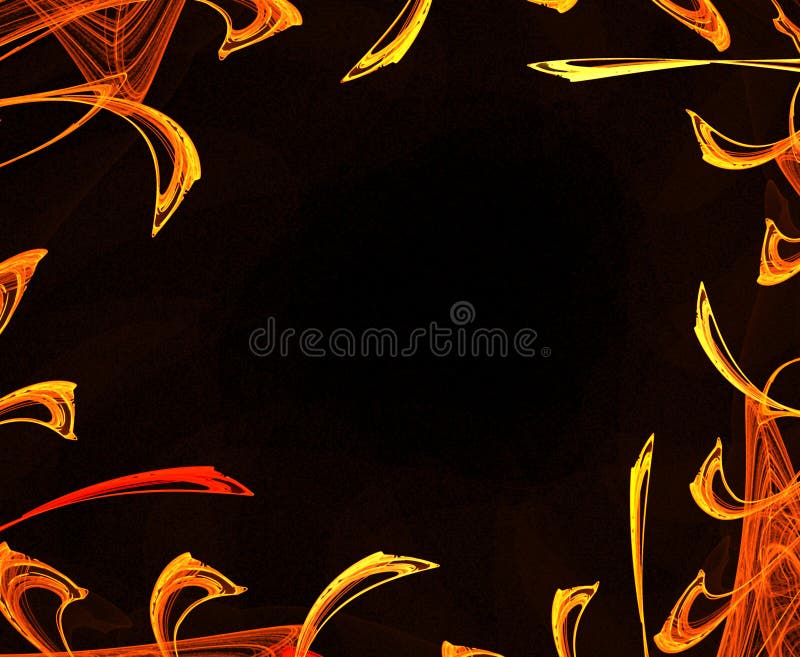 Fire Curve Loop Frame Background Stock Illustration - Illustration of ...