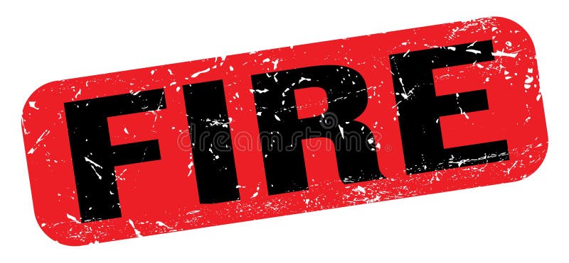 FIRE Text on Red-black Grungy Stamp Sign Stock Illustration ...
