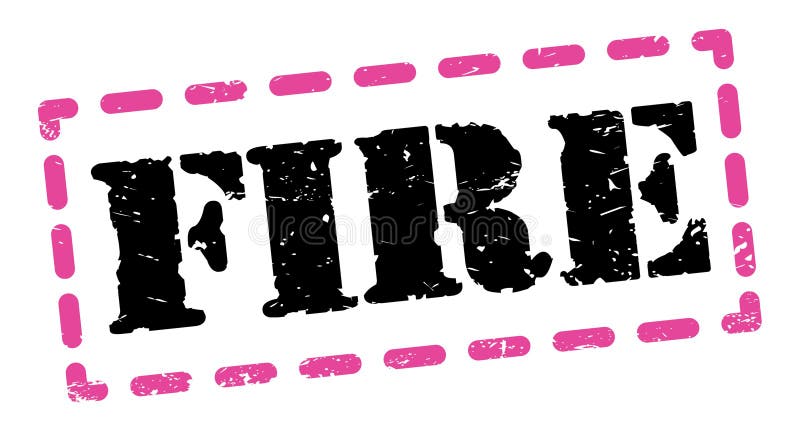 FIRE Text Written on Pink-black Stamp Sign Stock Illustration ...