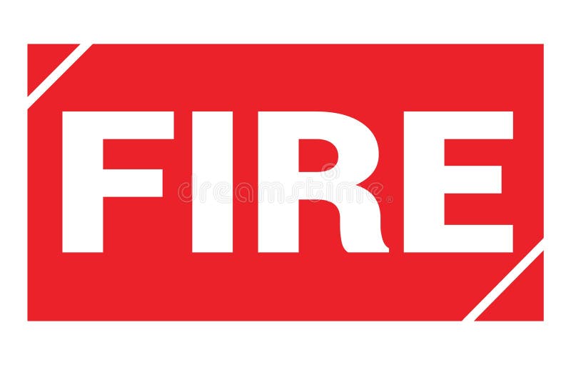 FIRE Text Written on Red Stamp Sign Stock Illustration - Illustration ...