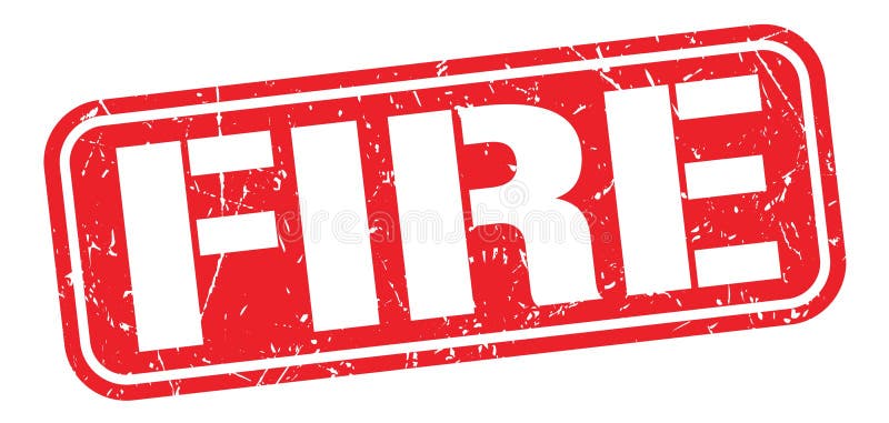 FIRE Text Written on Red Stamp Sign Stock Illustration - Illustration ...