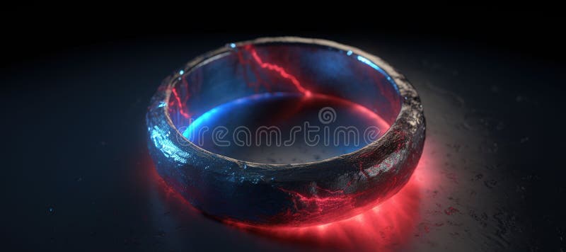 Fire Texture Metal Circle Ring Background, Flame Stock Illustration ...