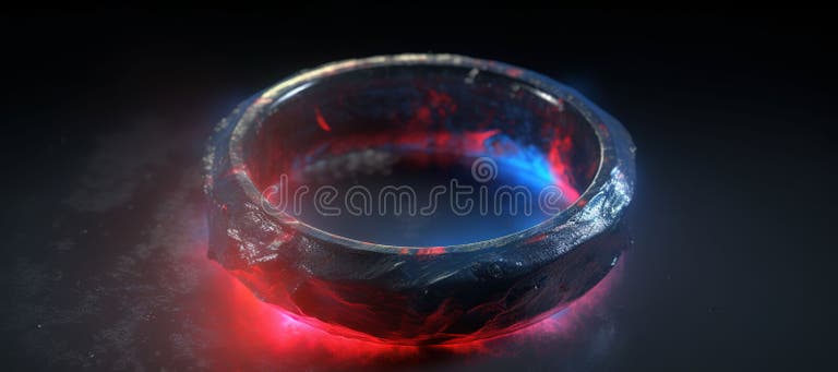 Fire Texture Metal Circle Ring Background, Flame Stock Illustration ...
