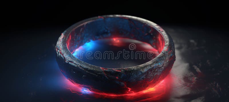 Fire Texture Metal Circle Ring Background, Flame Stock Illustration ...