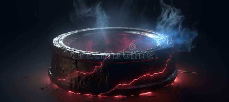 Fire Texture Metal Circle Ring Background, Flame Stock Illustration ...