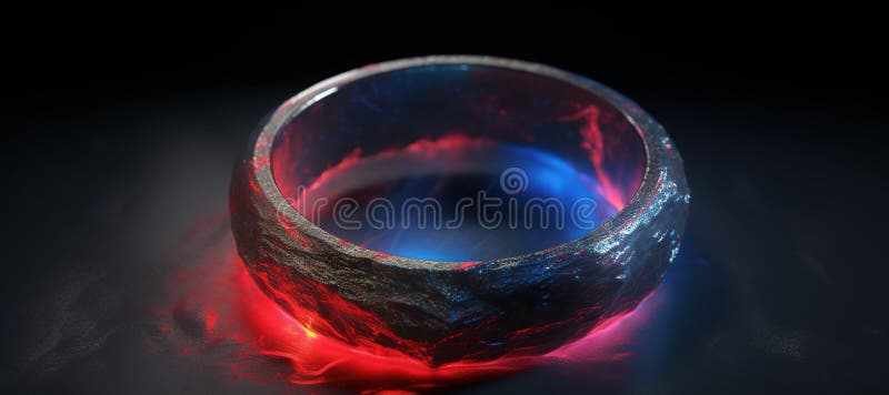 Fire Texture Metal Circle Ring Background, Flame Stock Illustration ...