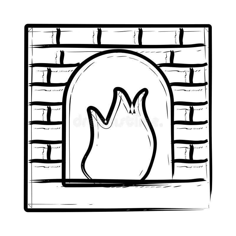 Fire icon stock vector. Illustration of icon, fireplace - 101721423