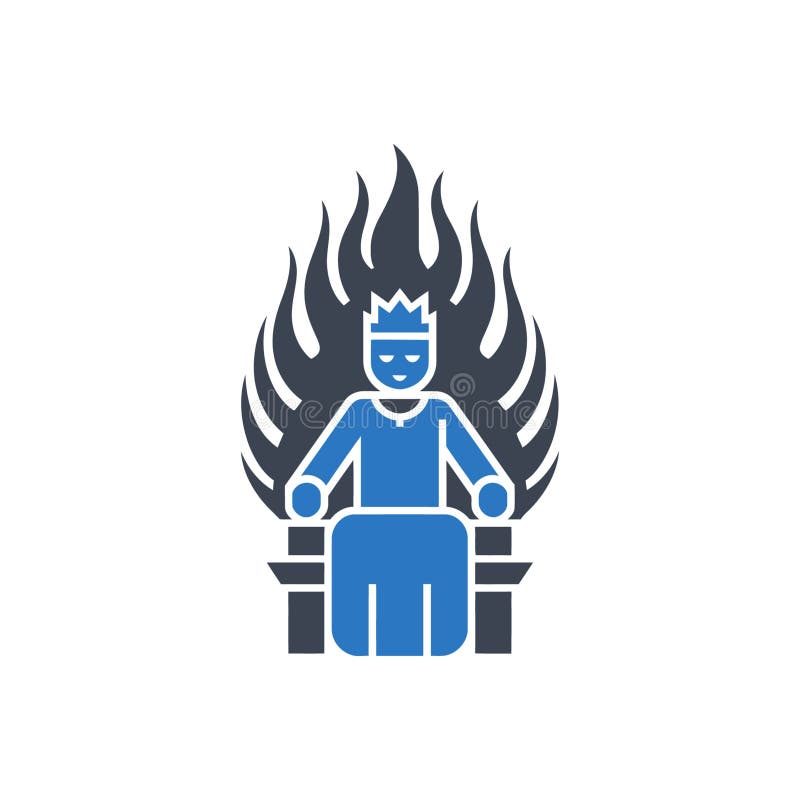 Fire Throne Icon stock vector. Illustration of sign - 373152004