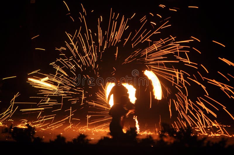 Fire Throwing stock photo. Image of sparkler, fireworks - 288106246