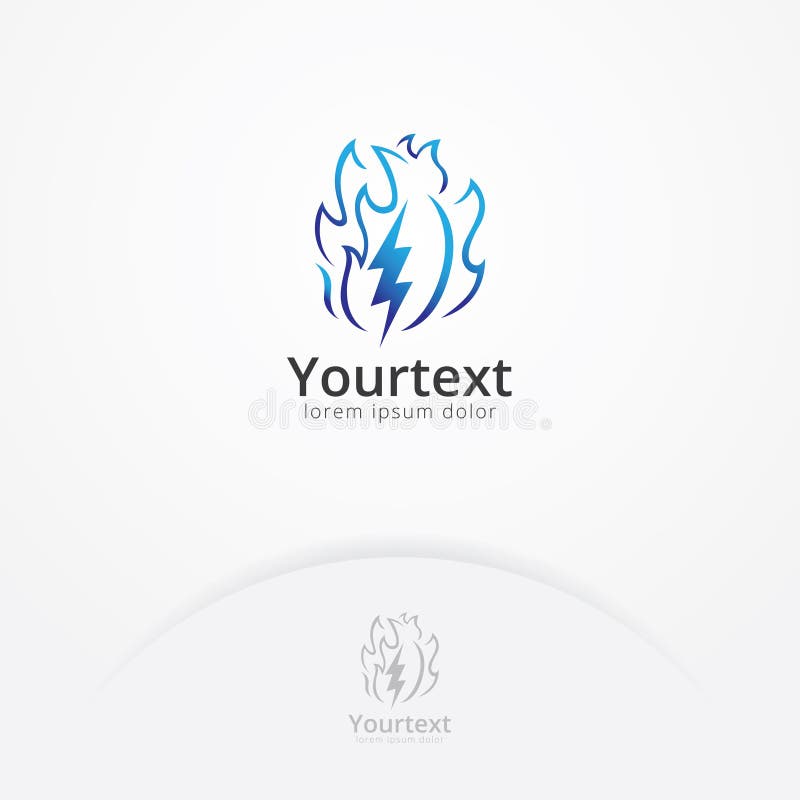 Fire thunder logo design stock vector. Illustration of fast - 144836319