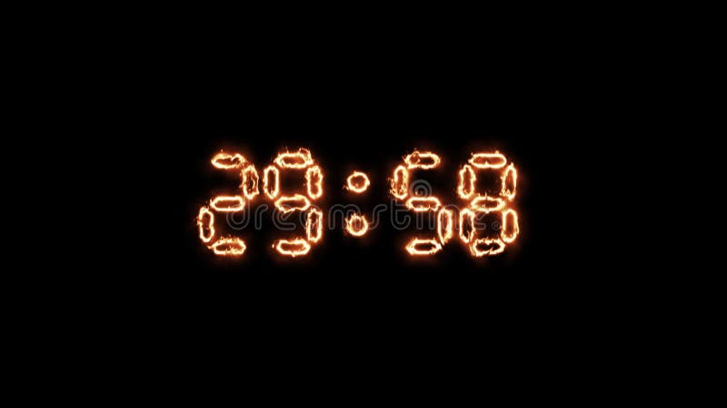 Fire Timer with Alpha Channel, Countdown 1 Minute Stock Footage - Video ...