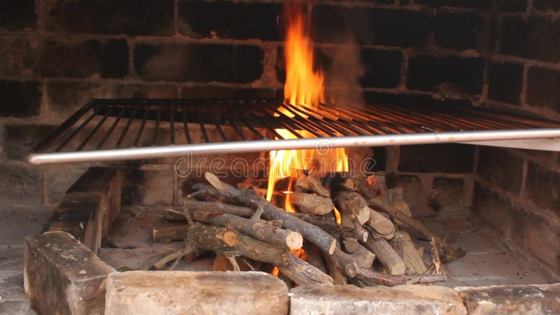 This is the Fire To Roast the Meat Stock Footage - Video of backyard ...