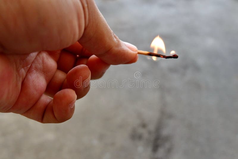 Fire, on the Top of the Match. Stock Photo - Image of matches, fire ...