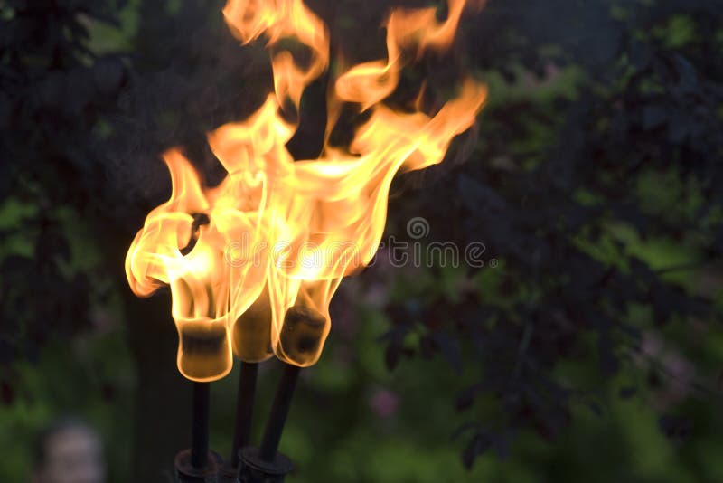 Fire torch stock photo. Image of orange, gray, background - 10528450