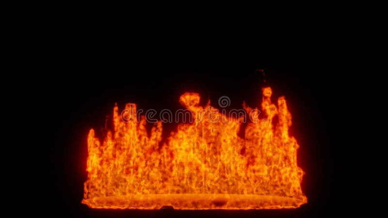 Fire Torch 2D Animation with Alpha Channel Stock Footage - Video of ...