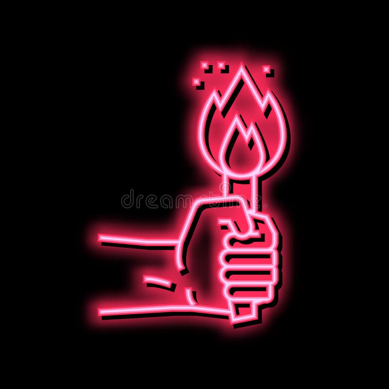Fire Torch Color Icon Vector Illustration Stock Vector - Illustration ...