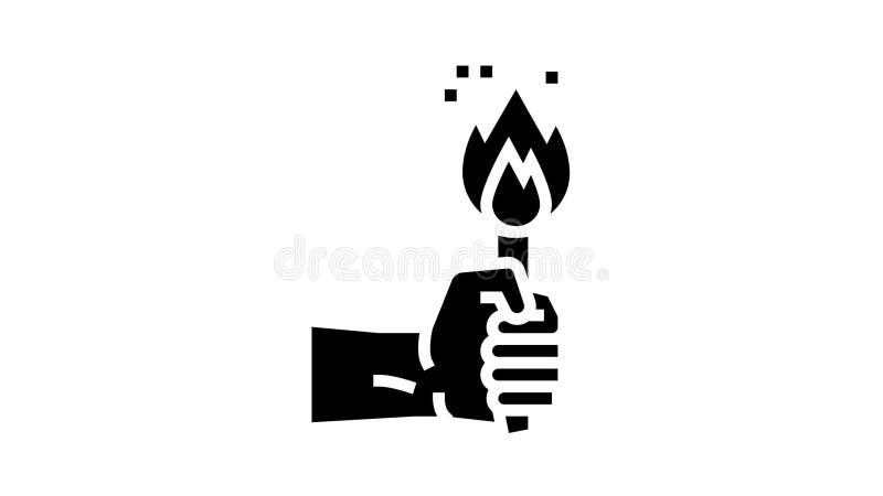 Fire Torch Glyph Icon Animation Stock Video - Video of tree, graphic ...