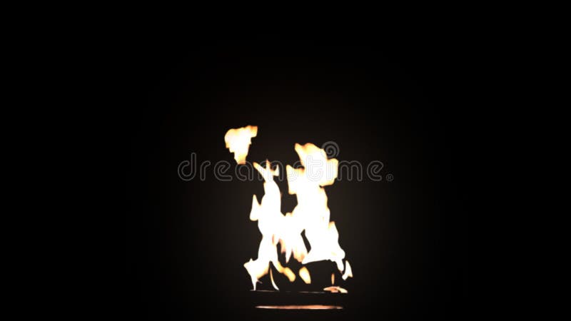 Fire Torch 2D Animation with Alpha Channel Stock Footage - Video of ...