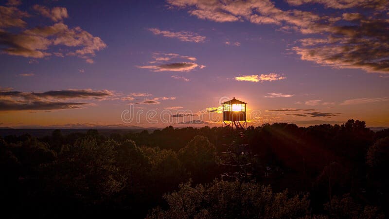 Fire in the tower stock photo. Image of fire, silhouette - 96433606