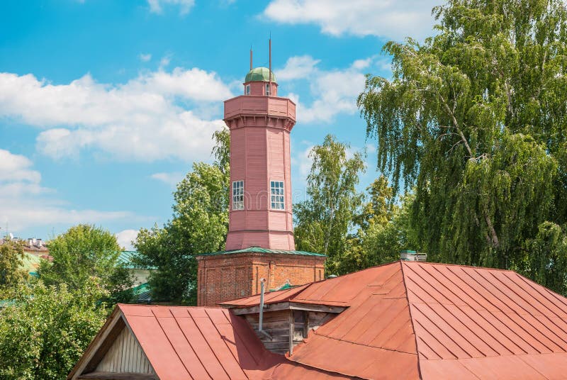 Fire tower stock image. Image of landmark, belfry, city - 42265245