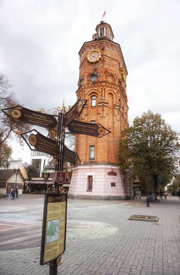 The Fire Tower in Vinnitsa on the Main Square Editorial Image - Image ...
