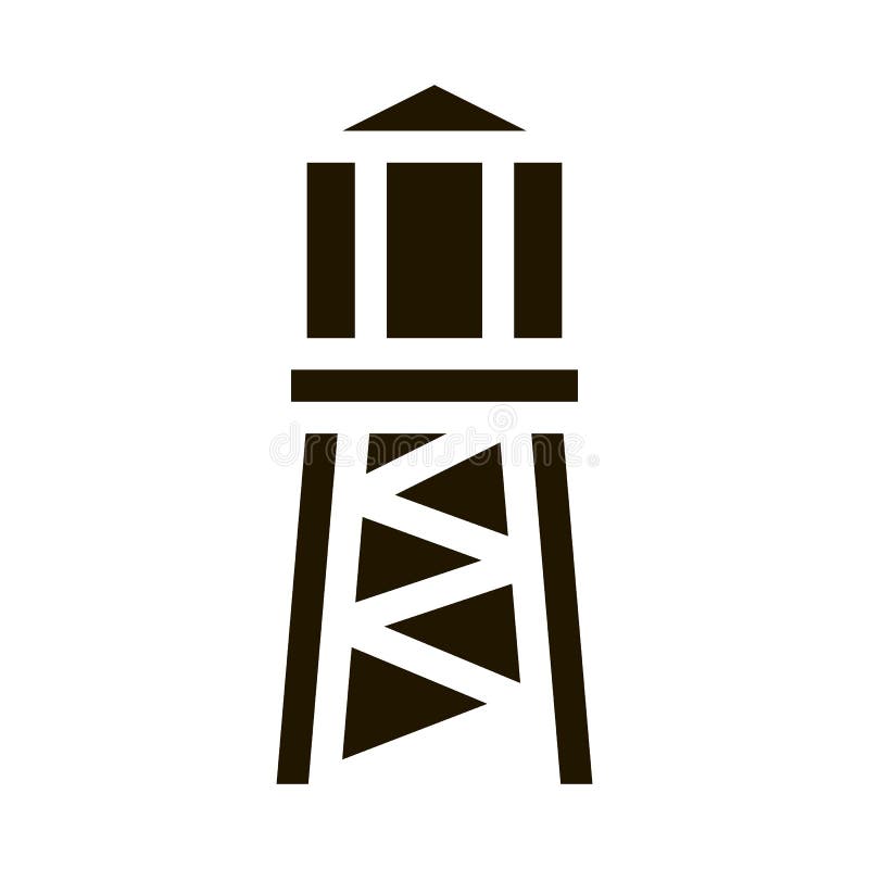Fire Tower with Water Isometric Icon Vector Illustration Stock Vector ...