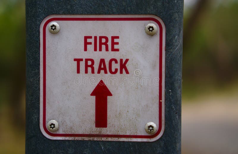 Fire track sign stock photo. Image of flame, sign, pathway - 145919758