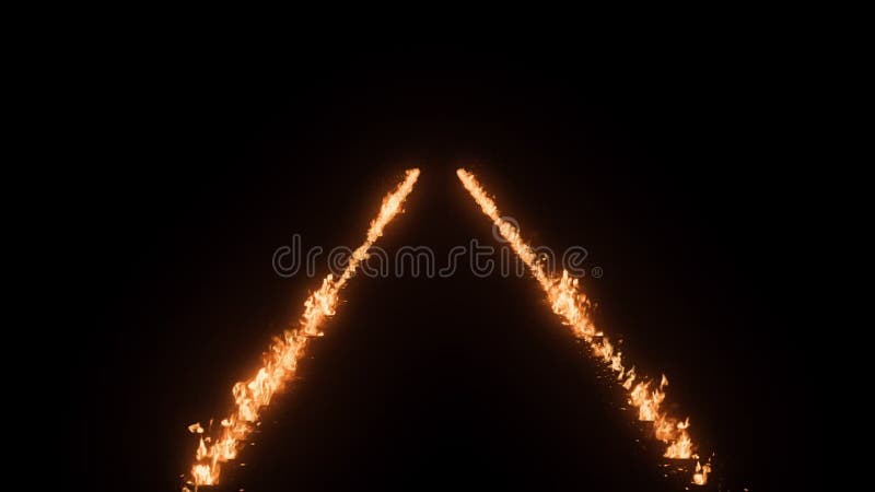 Fire Trail. Burning Trail. Fire Trail on Road Stock Footage - Video of ...