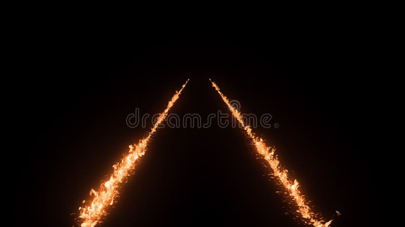 Fire Trail. Burning Trail. Fire Trail on Road Stock Footage - Video of ...