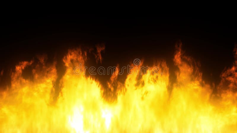 Burning Fire Line Frame on Black Background Stock Footage - Video of ...
