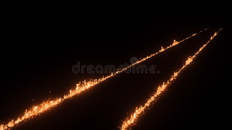 Fire Trail. Burning Trail. Fire Trail on Road Stock Footage - Video of ...