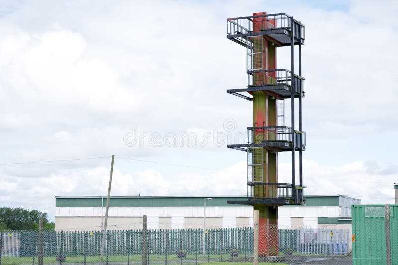 Fire Training Practice Assault Course Tower for Fireman Stock Image ...