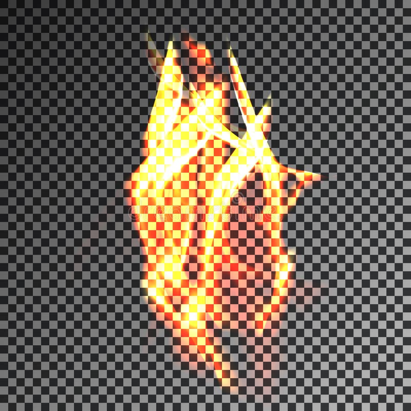 Fire Transparent Translucent Flame Torch Stock Vector - Illustration of ...