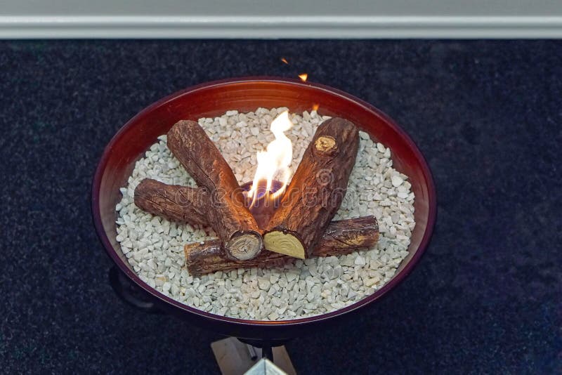 Fire in tray stock photo. Image of wood, flame, firepit - 194904160