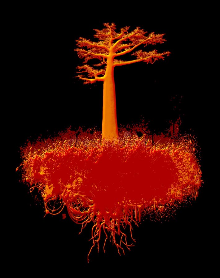 Fire Tree stock illustration. Illustration of branches - 15821434
