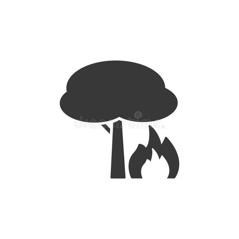 Fire and Tree. Isolated Icon. Weather Vector Illustration Stock Vector ...