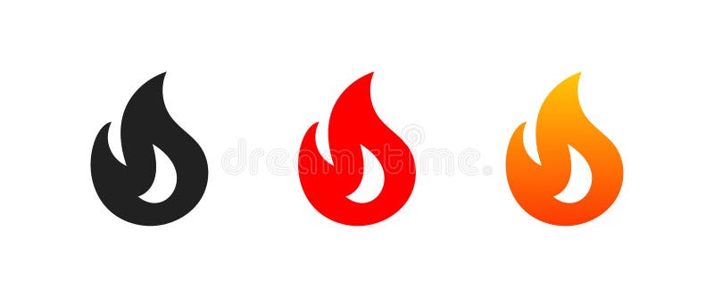 Fire Trend Social Media Icon. Flat Social Video for Concept Web Design ...