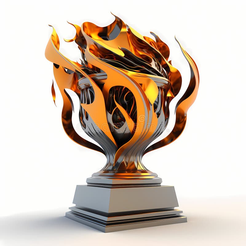 Fire Trophy Illustration. Generative AI Stock Illustration ...