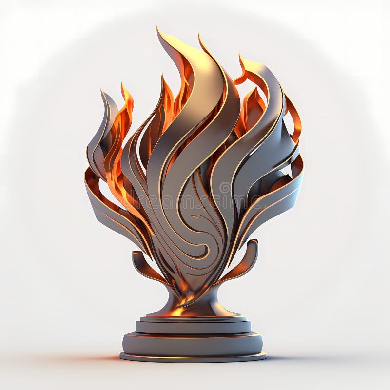 Fire Trophy Illustration. Generative AI Stock Illustration ...
