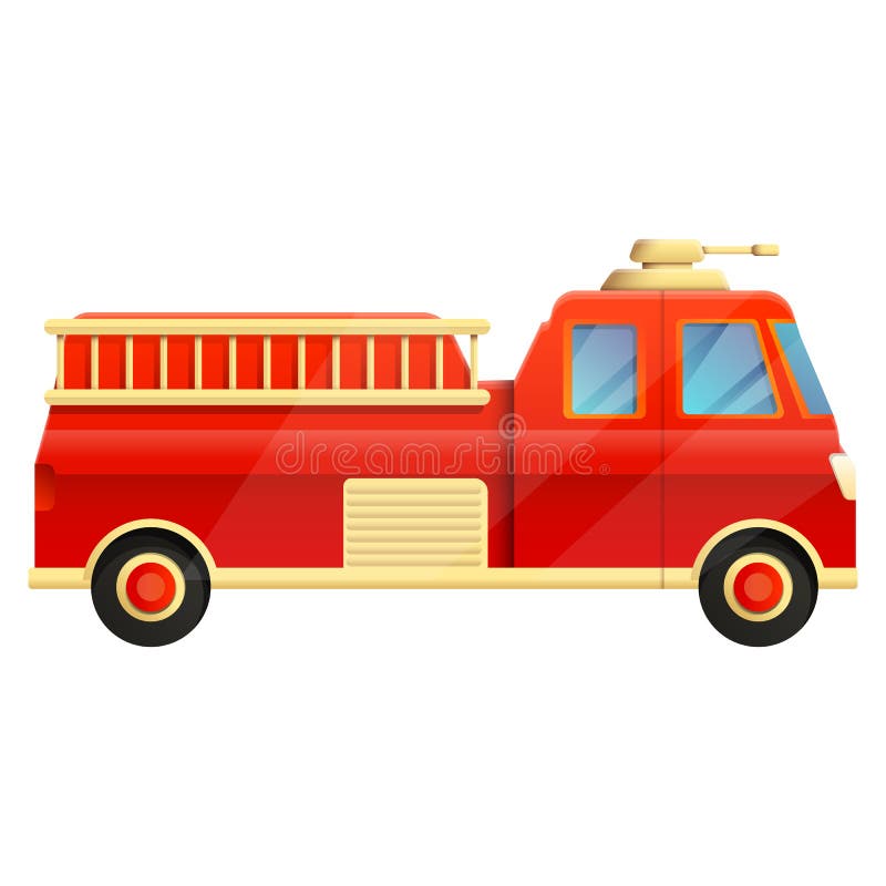 Fire truck cartoon icon stock illustration. Illustration of work ...