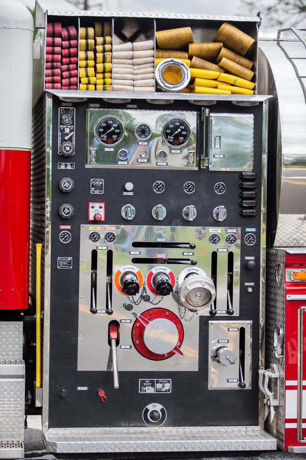 Fire truck equipment stock photo. Image of pressure, firetruck - 92272648