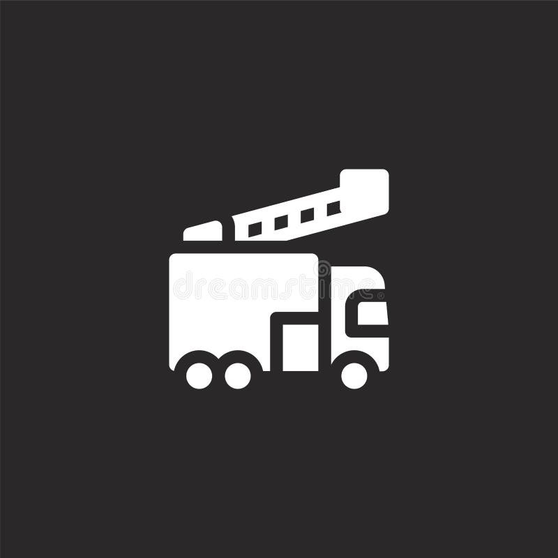 Fire Truck Icon. Filled Fire Truck Icon for Website Design and Mobile, App Development Stock ...