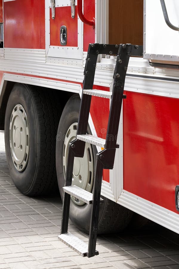 Fire truck ladder stock photo. Image of outdoors, aluminum - 23991730