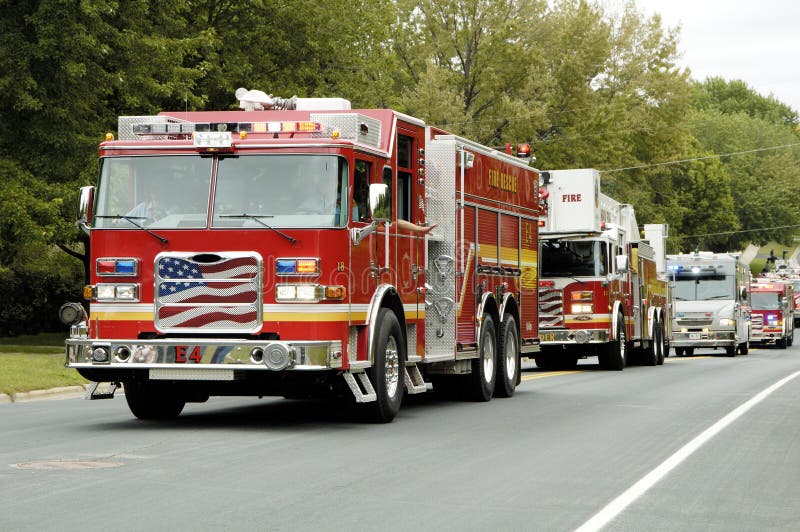 Fire Truck Parade 9 stock image. Image of comany, dial - 2009153