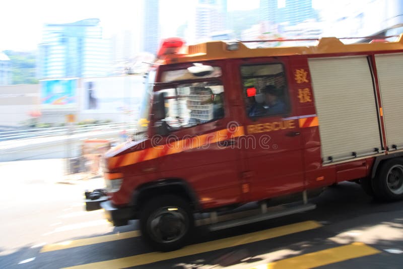 Fire Truck Rushing ,panning Image Stock Photo - Image of protection ...