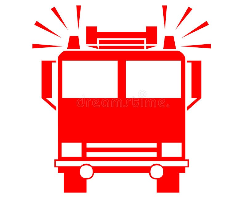 Fire truck symbol stock illustration. Illustration of dangers - 7337872