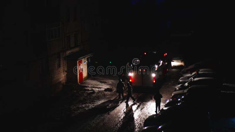 The Fire Truck Turned on the Headlights Stock Footage - Video of ...